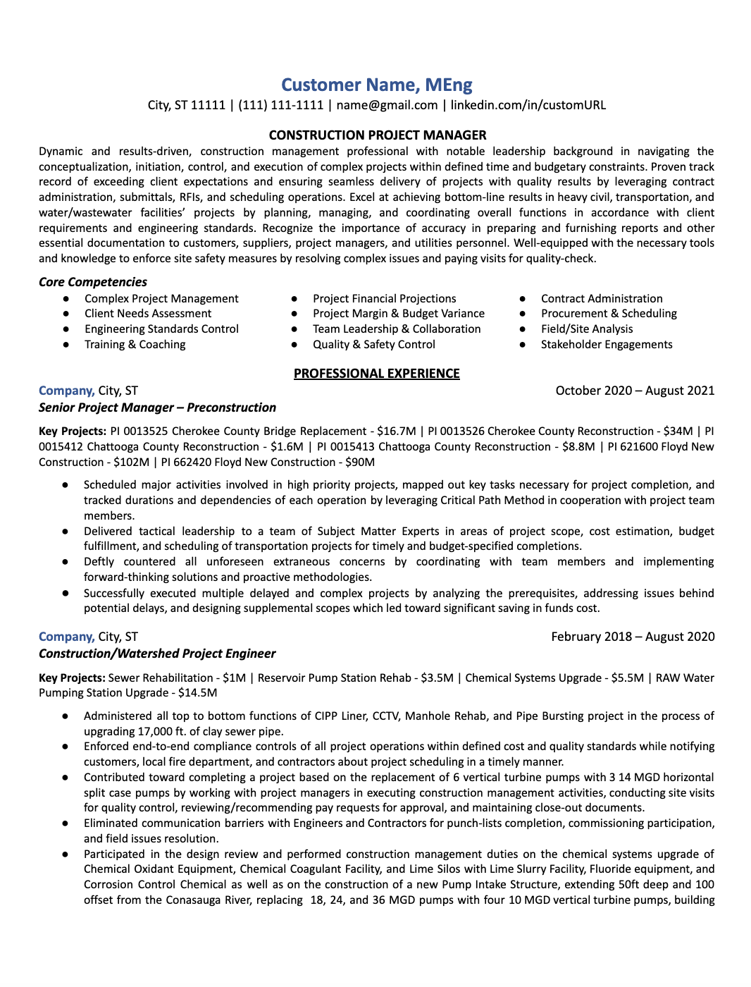 Samples - Job Search Genius