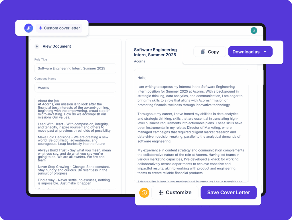 Take full control of your job search.